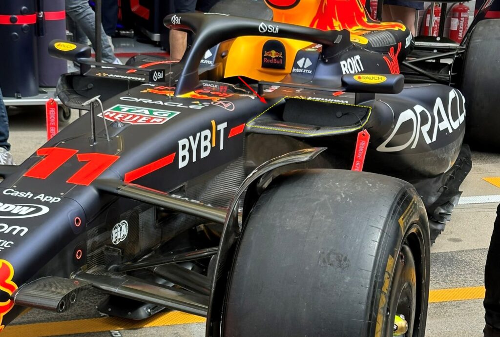 レッドブルRB19のアンダーカット拡大！サイドポッドのアップサイドインテークの謎？！ | F1モタスポGP